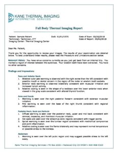 Sample Full Body Thermogram Report - Midwest Thermography